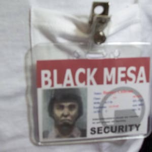 Half Life Cosplay Scientist Costume Pieces Black Mesa ID, Neck Tie and Lab Coat All Sizes Small ...