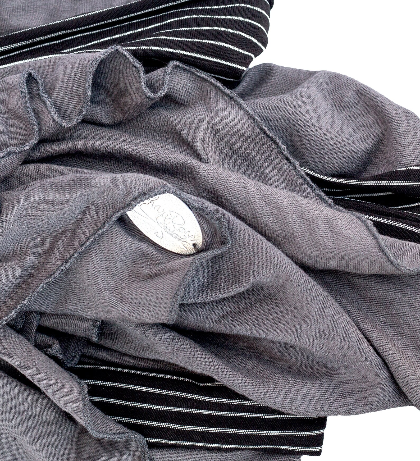 Gray Head Scarf Black Stripe Wrap Tichel Chemo Head Scarf Hair - Etsy