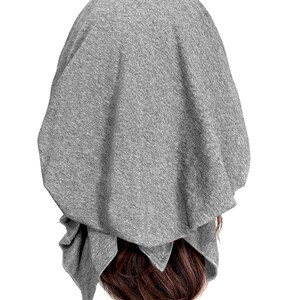 Light Gray Headscarf for Women Pre-tied Head Cover Head Wear Hair Snood ...