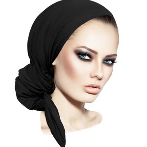 Dark Navy Blue Head Scarf Head Cover for Women Tichel Head Wear Pre ...