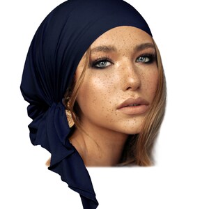 White Head Scarf Tichel Hair Snood Cotton Lightweight Chemo Hat Chemo ...