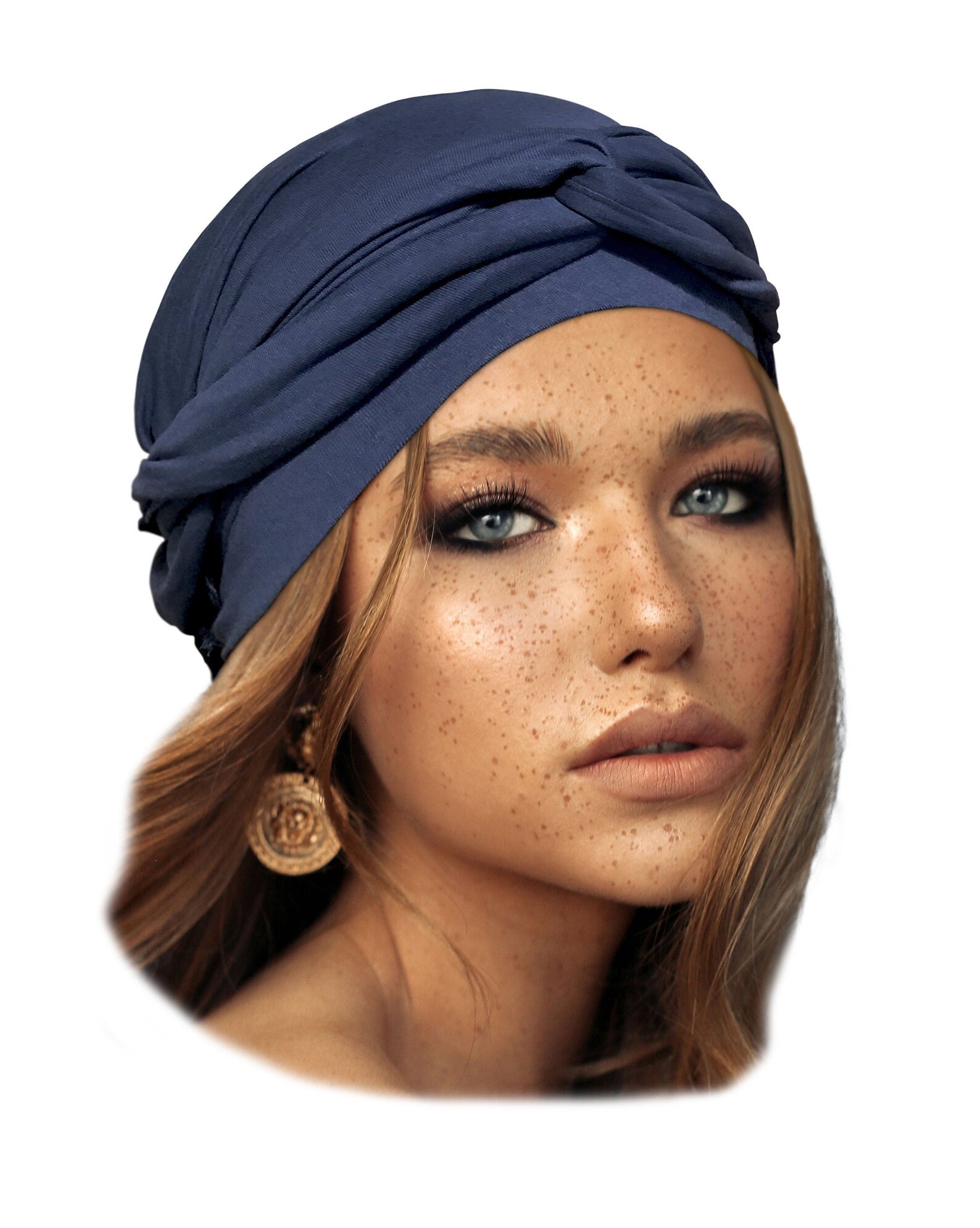 Dark Navy Blue Head scarf Head cover for Women Tichel Head | Etsy