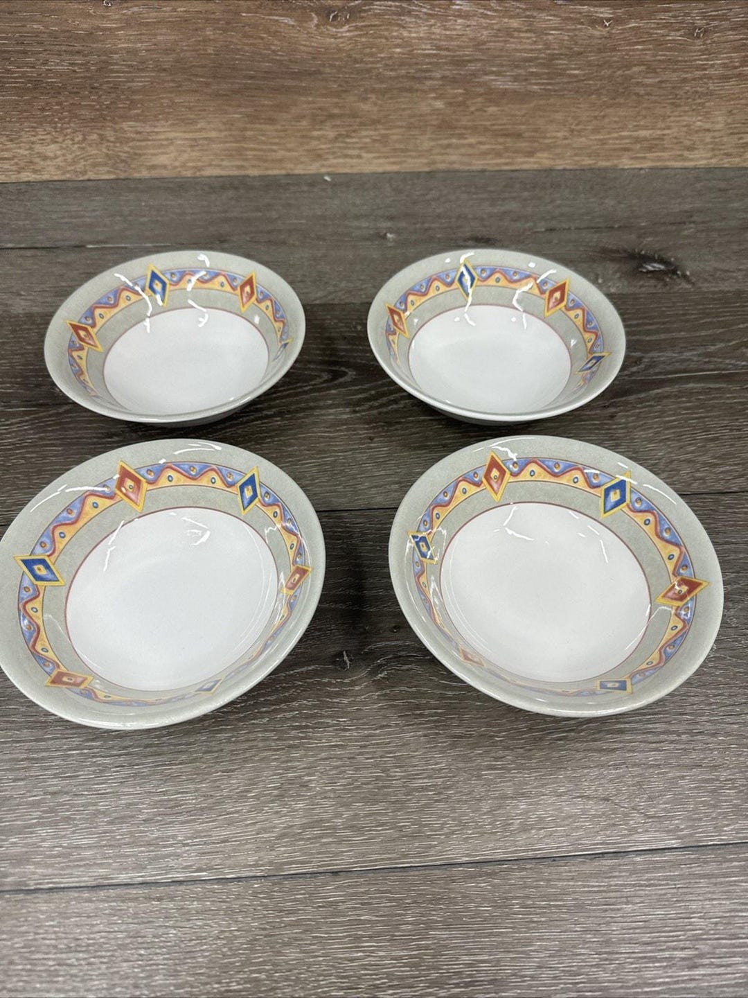 Vintage Johnson Brothers England Medina Pattern 6” Soup Cereal Bowl Set ...