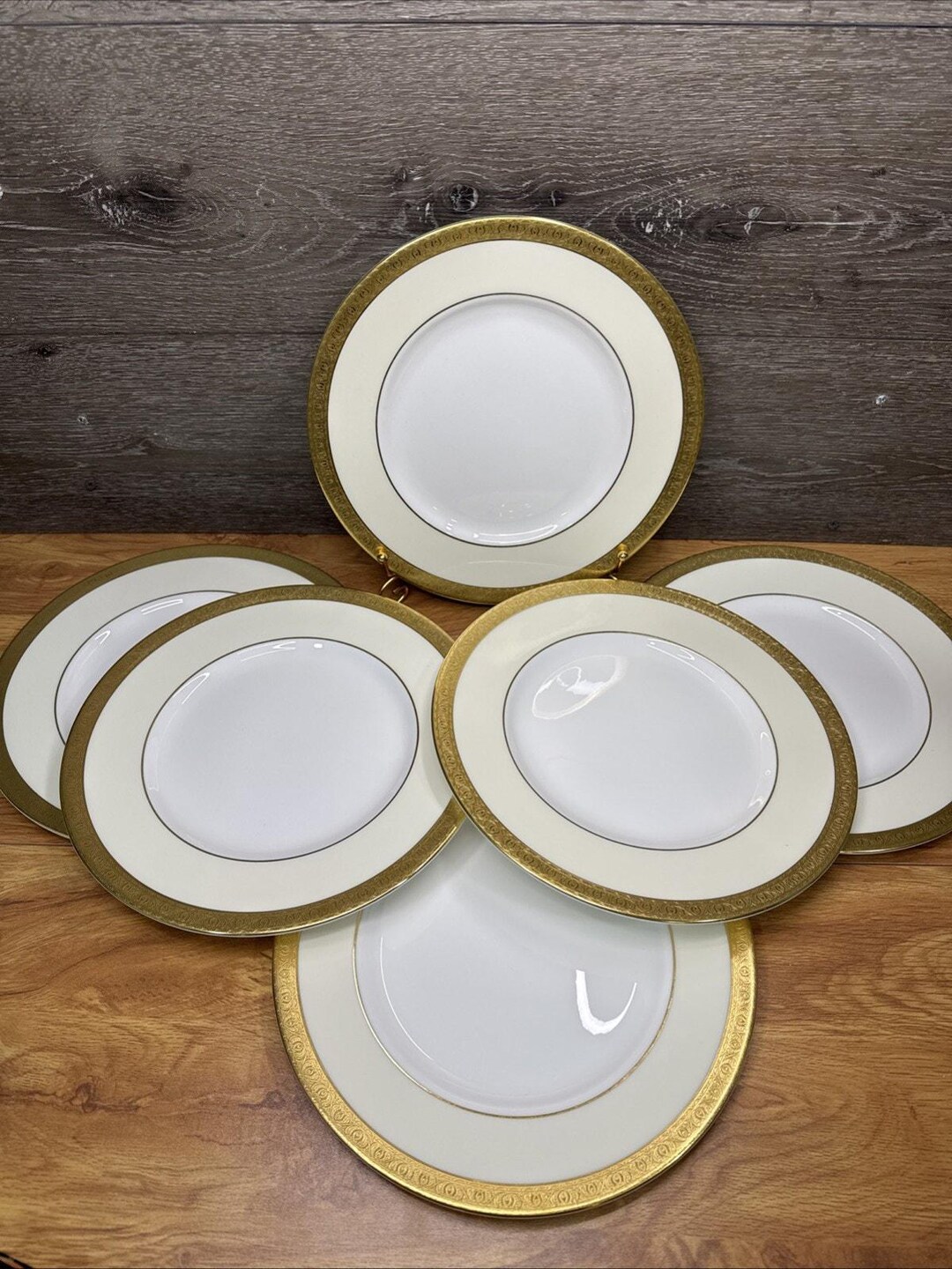 Vintage Minton Buckingham K-159 Dinner Plates 10-5/8 in Gold Encrusted ...