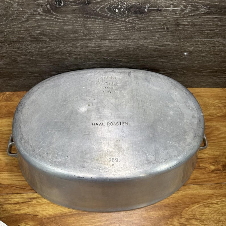Wagner Ware Sidney 269M Cast Aluminum Oval Roaster Drip-drop Lid ...