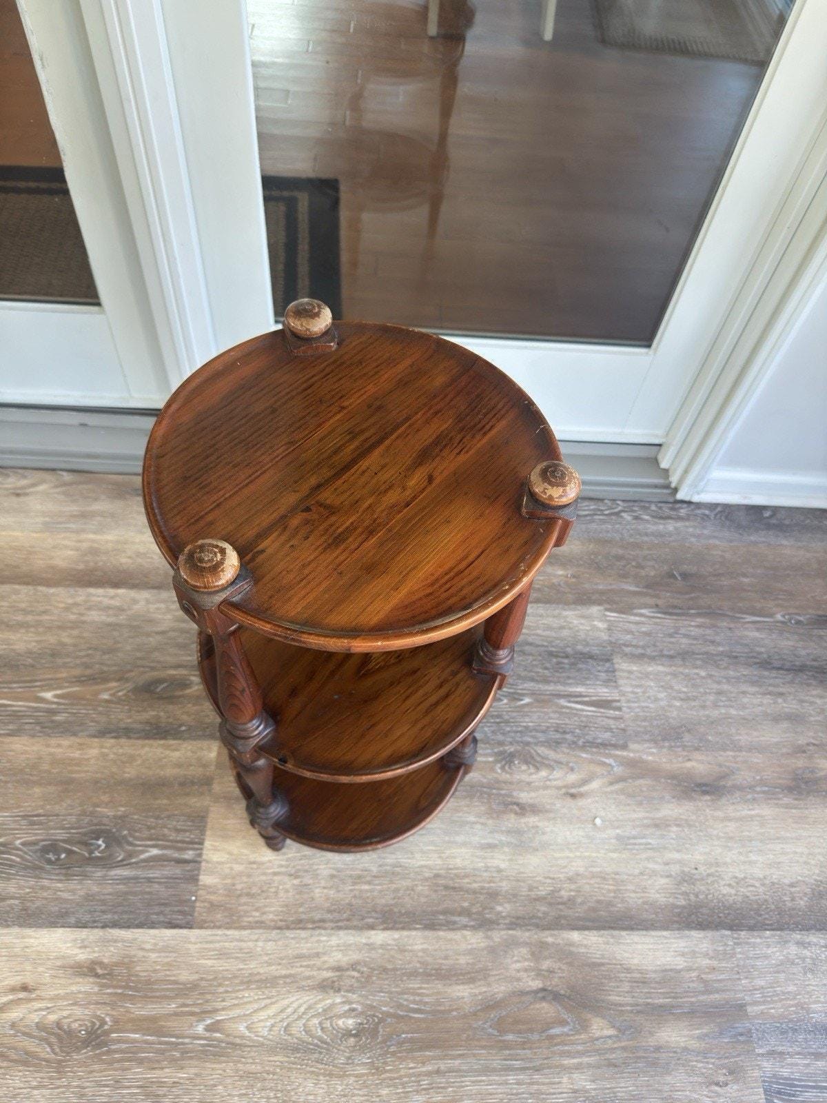 Vintage 1970s Ethan Allen Old Tavern 3-tier Plant Stand Accent Table ...
