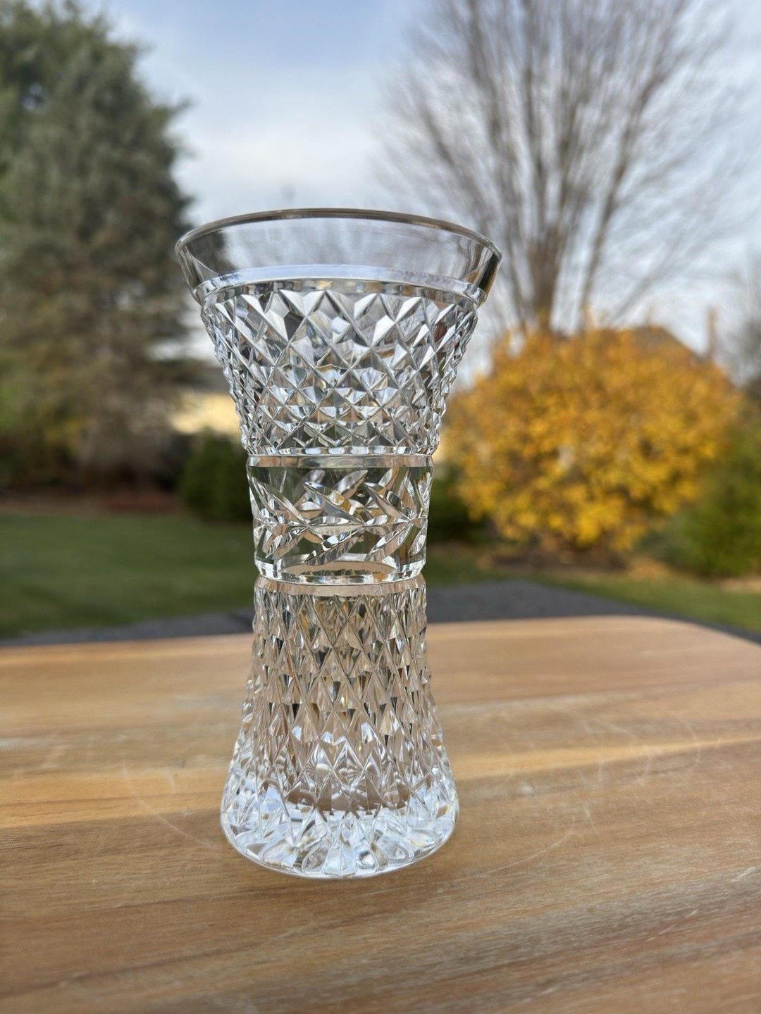 Waterford Crystal Glandore 6” Corset Vase Handcut Ireland Signed - Etsy