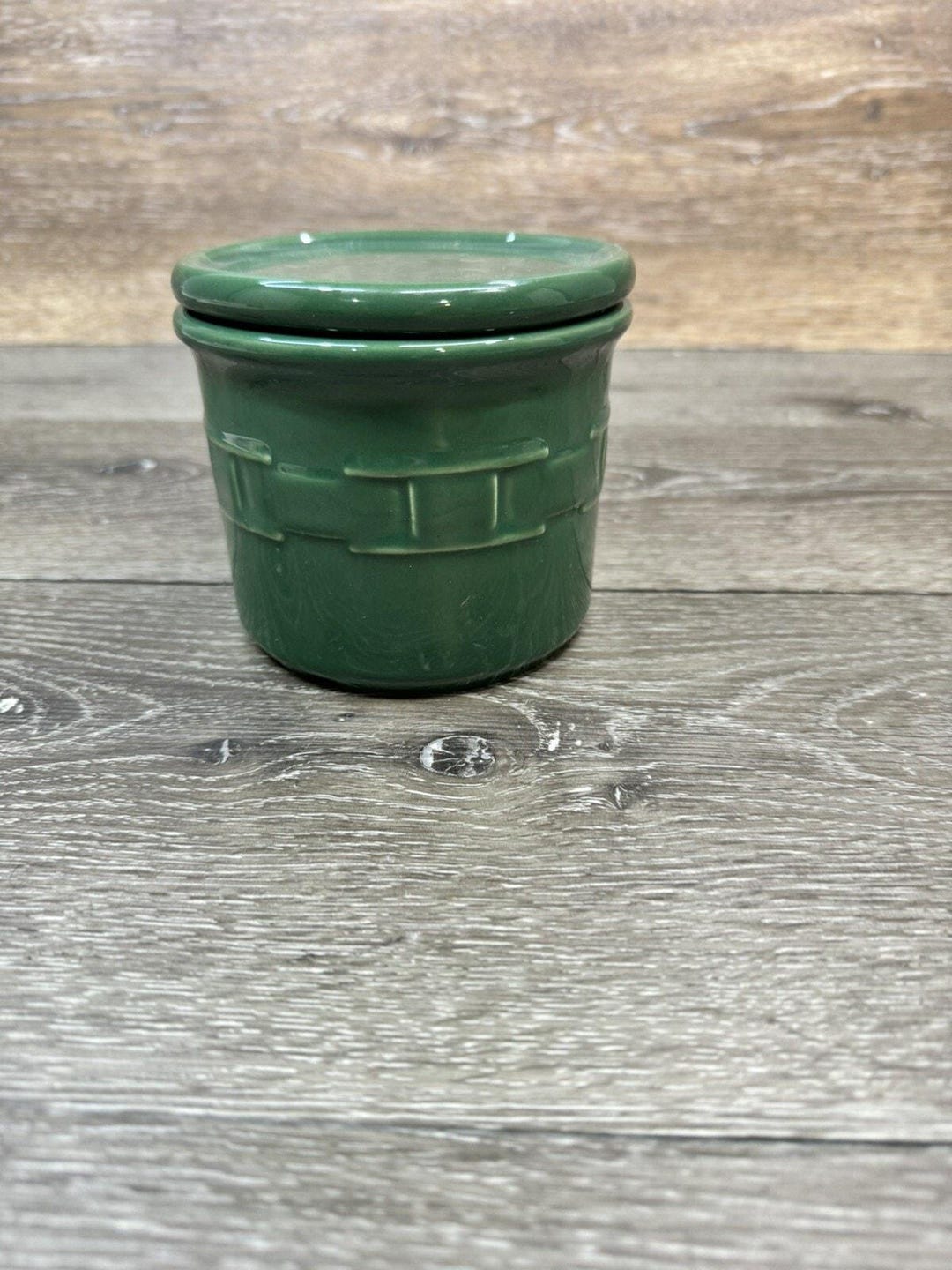 Longaberger Pottery Woven Traditions Ivy 1 Pint Salt Crock W/ Lid ...