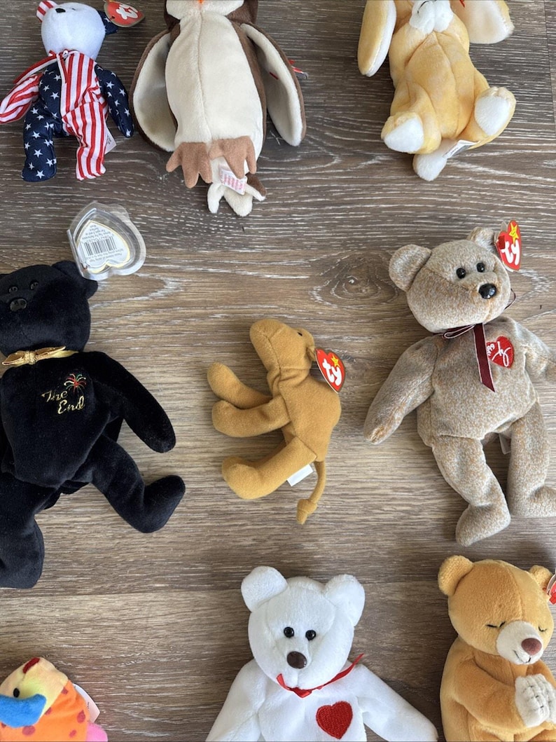 Vintage TY Beanie Babies 5 to 9” Plush Stuffed Animals 1994-2000 ~lot ...
