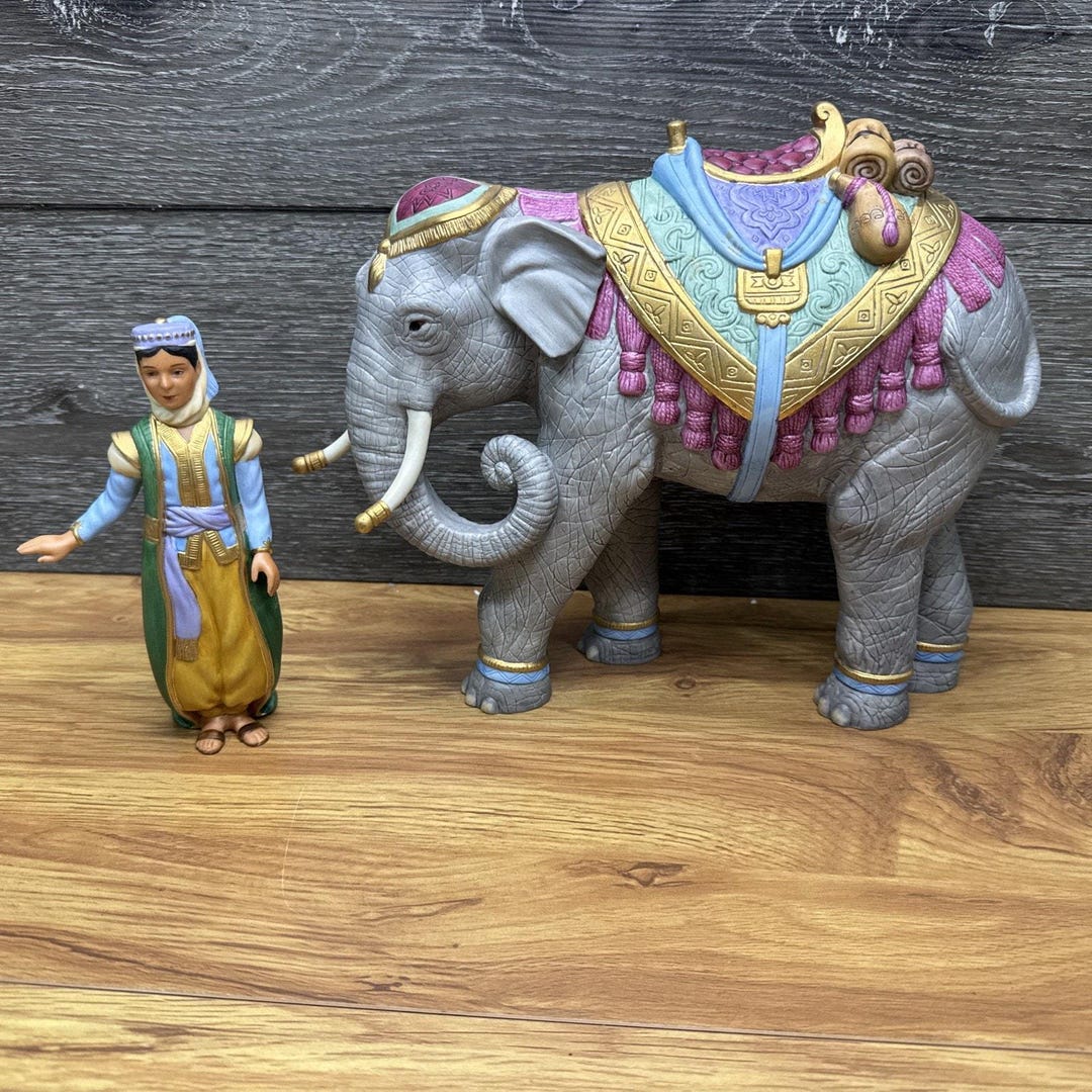 Lenox Porcelain Renaissance Nativity Elephant With Driver 1995 Figurine ...