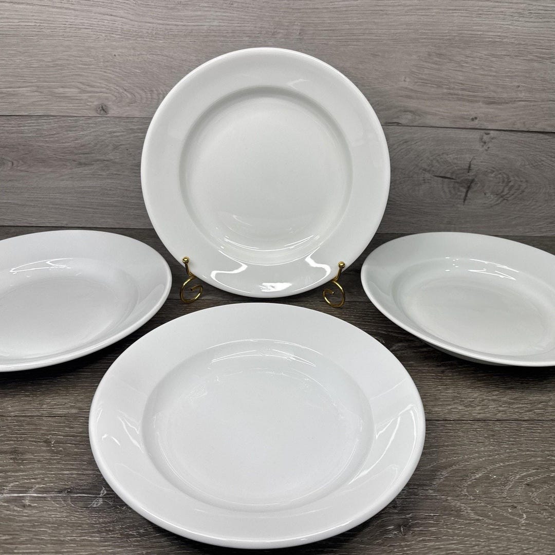Apilco France Porcelain Sevres Rimmed Pasta or Soup 10" Bowl ~set of 4 ...