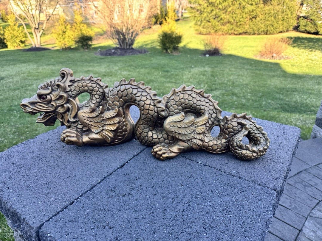 Vintage Rare 1962 Golden Dragon by Universal Statuary Corp Chicago ...