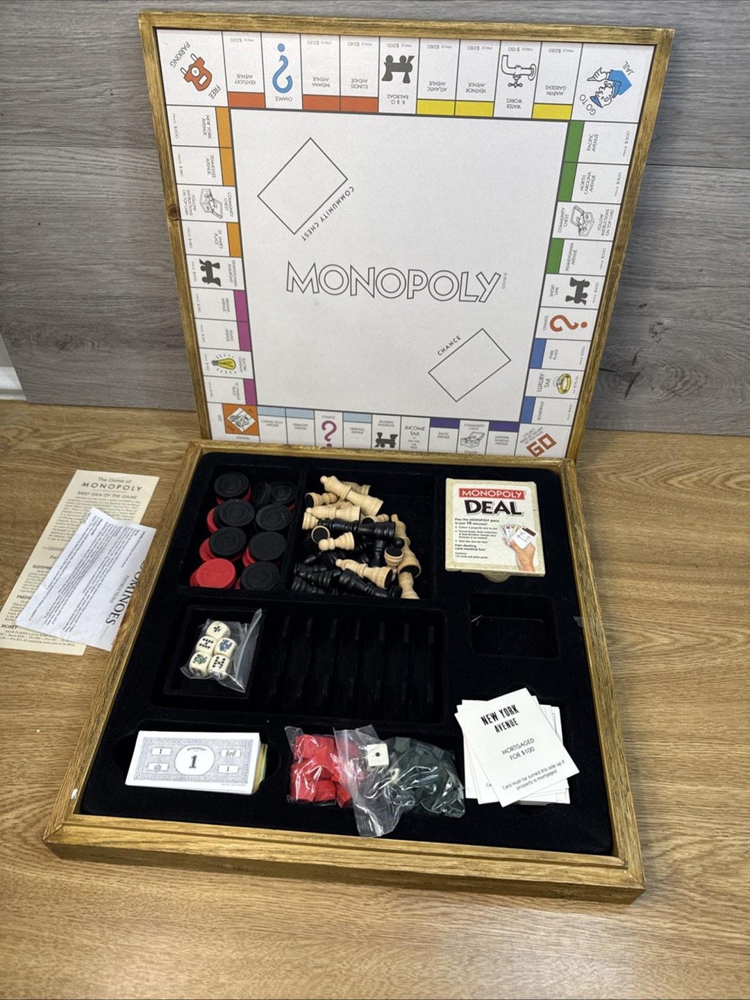 Monopoly Multi-game Set Collectible Wooden Cabinet Set - Etsy