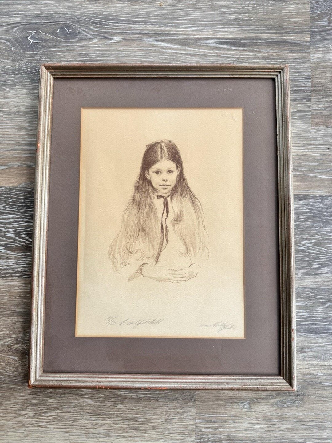 1960’s Shelly Fink Beautiful Child Lithograph on Paper ~artist Signed ...