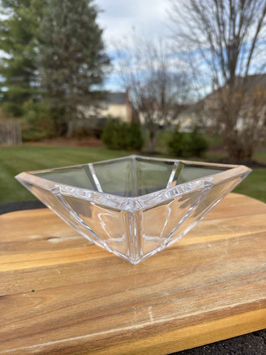 Rosenthal Madison Square Crystal Bowl 8.25” Modern Square Dish Germany ...