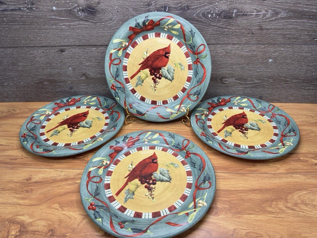 Lenox Winter Greetings Everyday Cardinal 10 1/2" Dinner Plate 10.5 ...