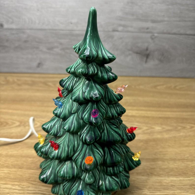 Vintage Holland Mold Ceramic Lighted Christmas Tree 11” Tall - Etsy