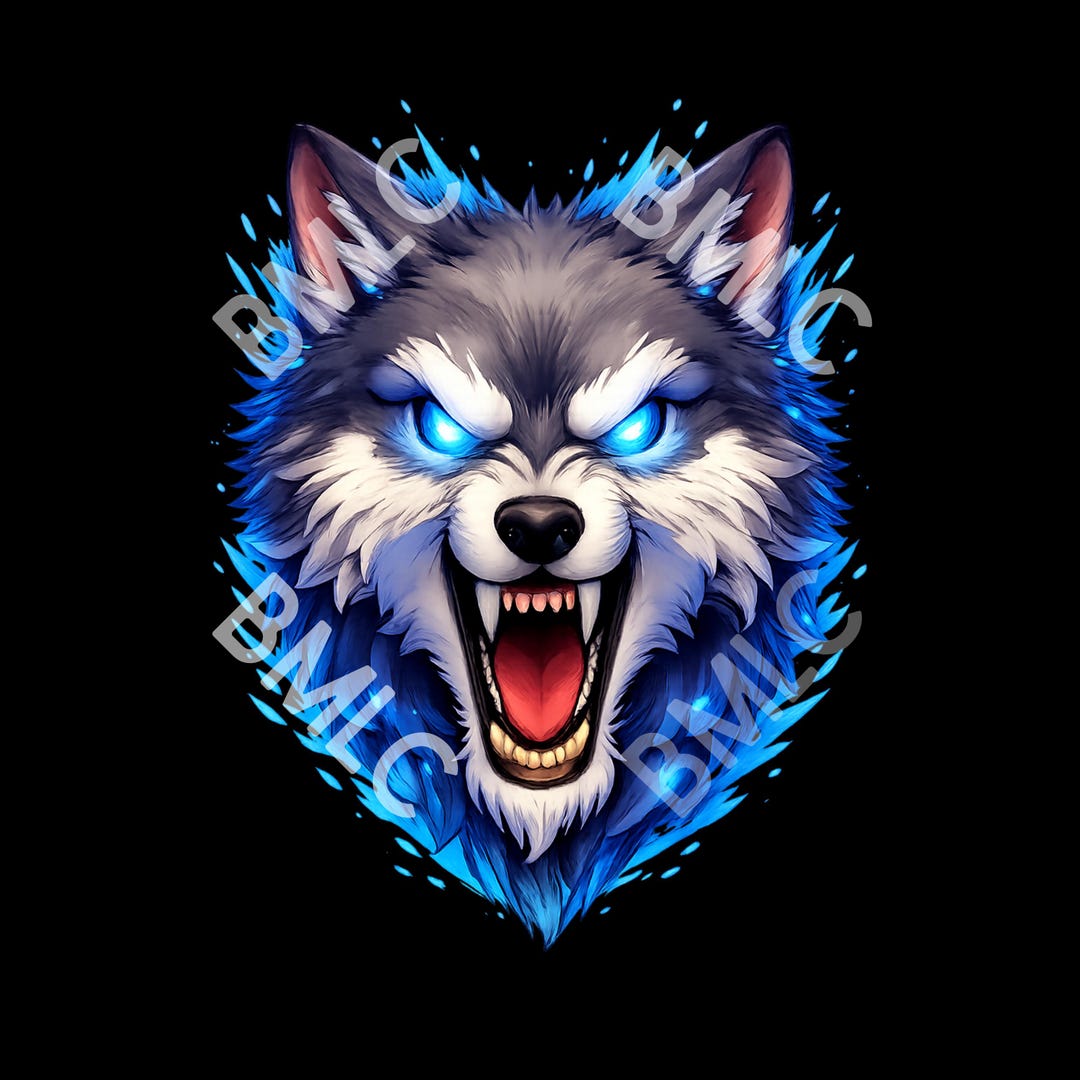 Roaring Wolf PNG - Etsy
