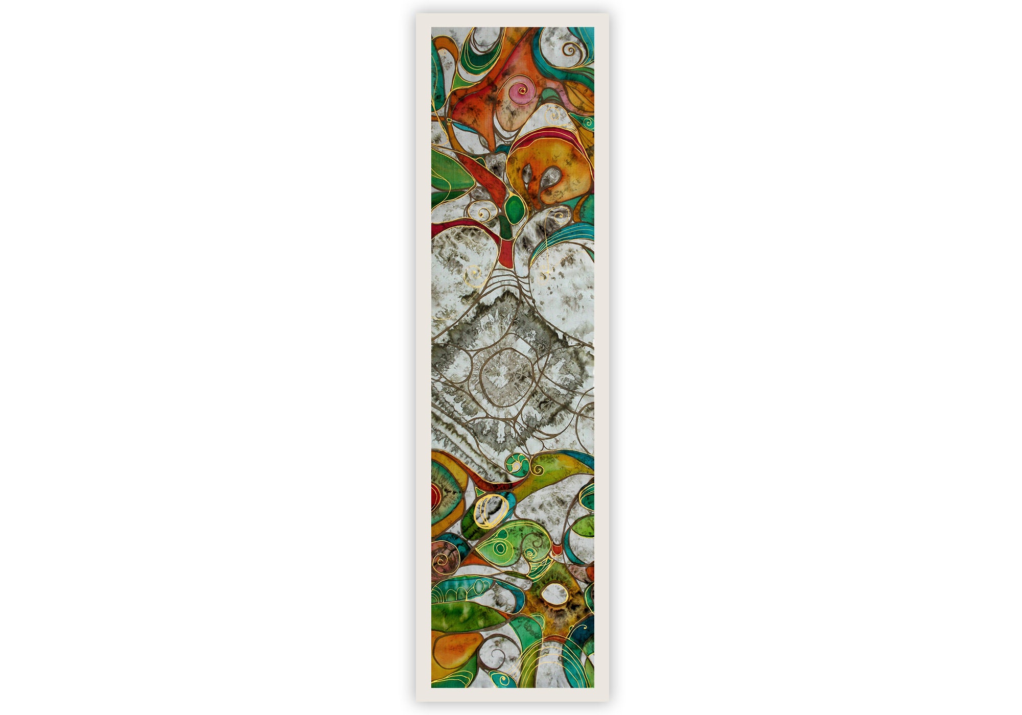 Long Vertical Wall Art, Abstract Painting, Bussines Gift Idea, Canvas ...