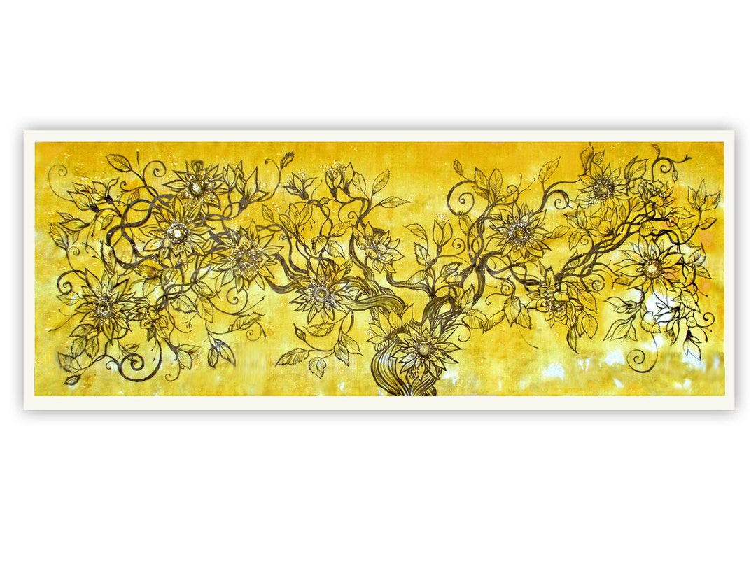 Golden Tree Laurelin, Silmarillion, Long Size Yellow Painting, Art ...