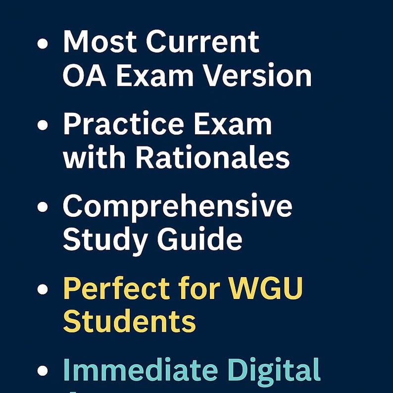 2025 WGU D115 OA Advanced Pathophysiology Exam | Readiness Practice ...