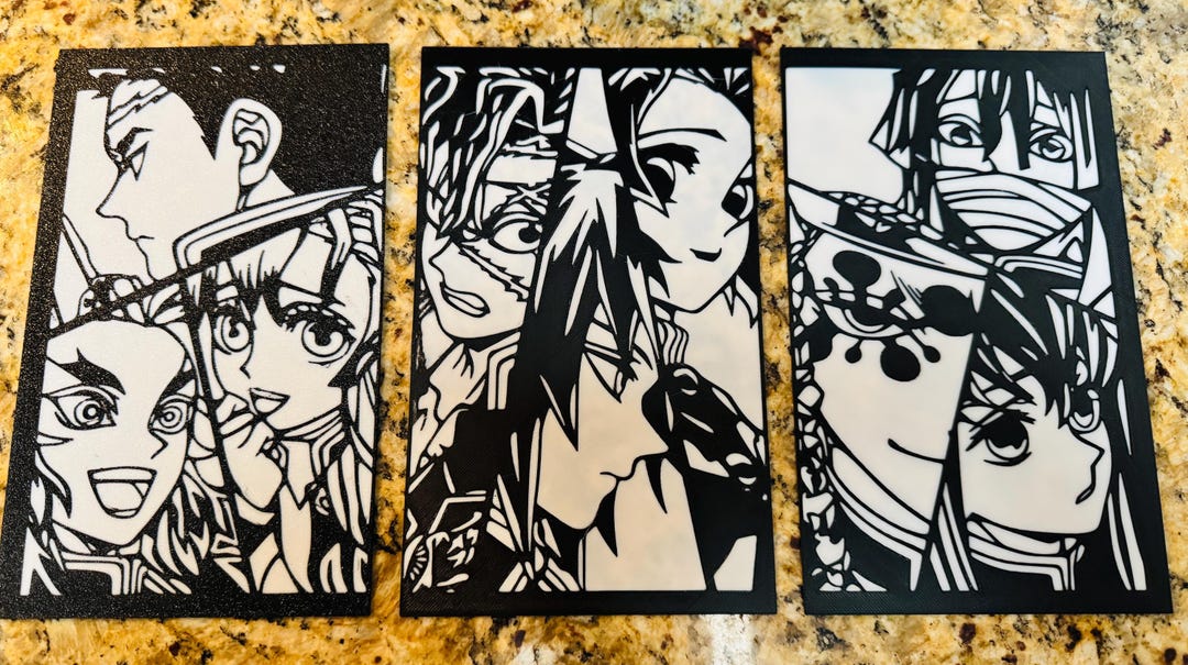 Demon Slayer Hashira 3 Panel Art Piece - Etsy Canada