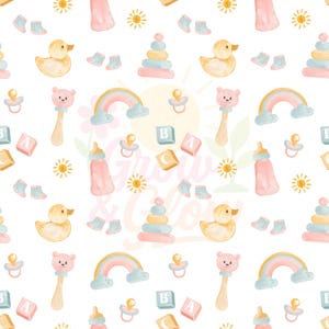Cute Baby Seamless Pattern Nursery Wallpaper Pattern Newborn Blanket ...