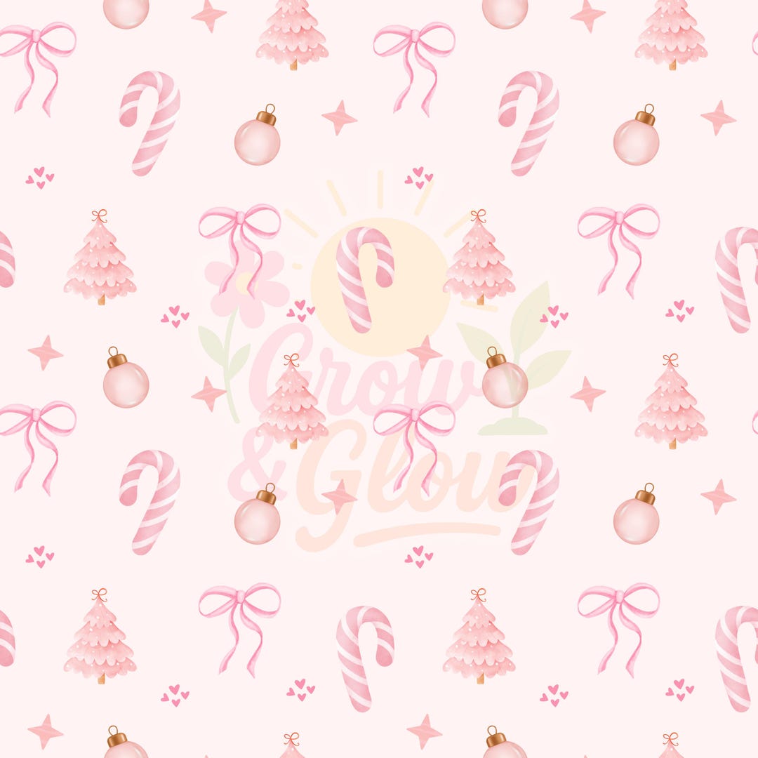 Pink Christmas Printable Pattern Pink Holiday Pattern Christmas Digital ...