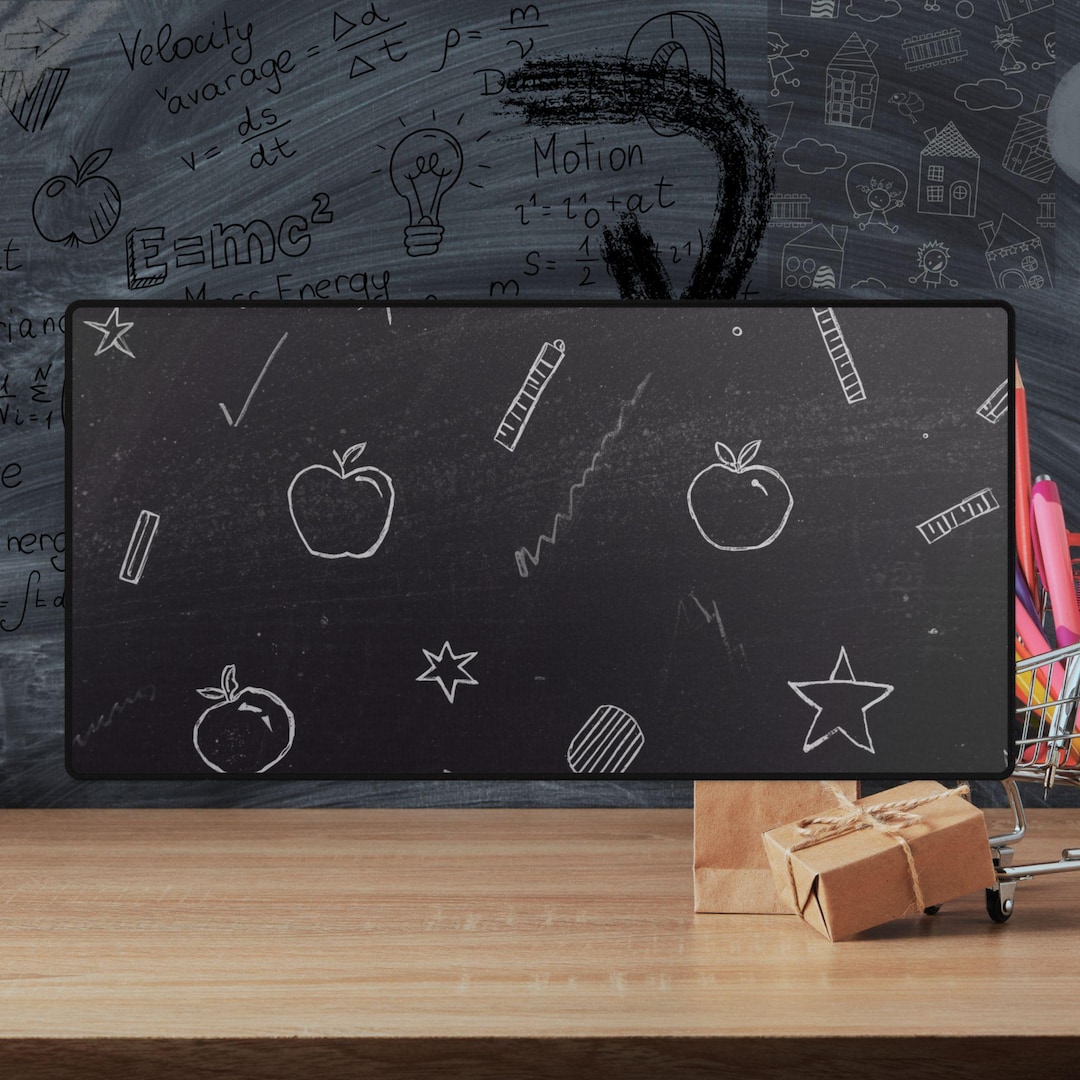Chalkboard Teacher Desk Mat Classroom Computer Pad School Supplies ...
