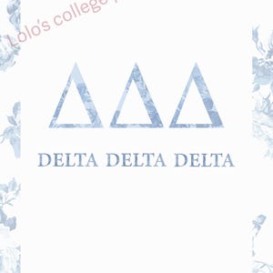 Tridelta/sorority/print/tridelt/wall/decor/art/college/university ...