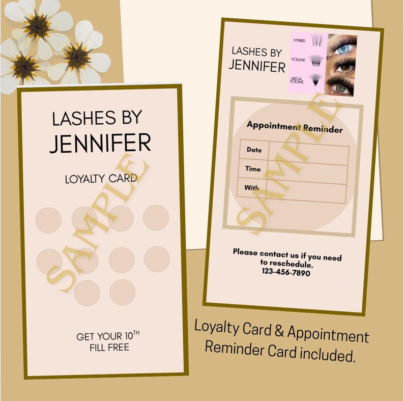 Editable Lash Invoice - Intake Form - Appointment Reminder Card - Canva ...