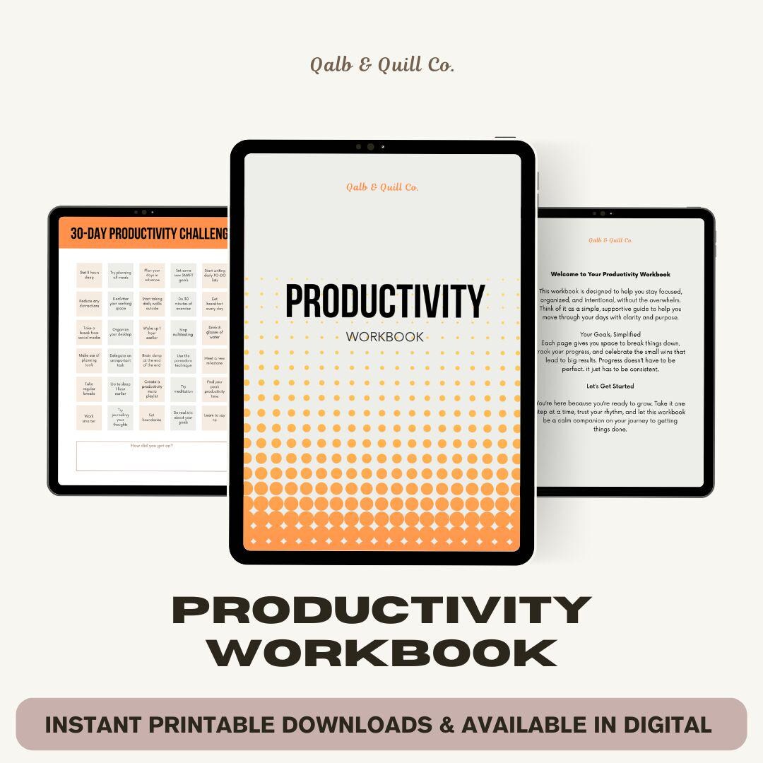 Productivity Planner Workbook (PDF Fillable & Printable) - Etsy