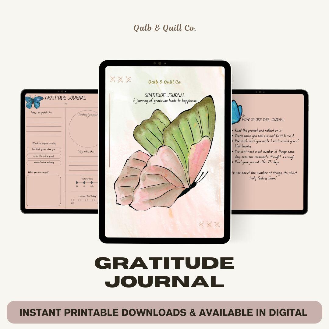 Mindful Gratitude Journal | 30-day Digital Reflection Planner - Etsy