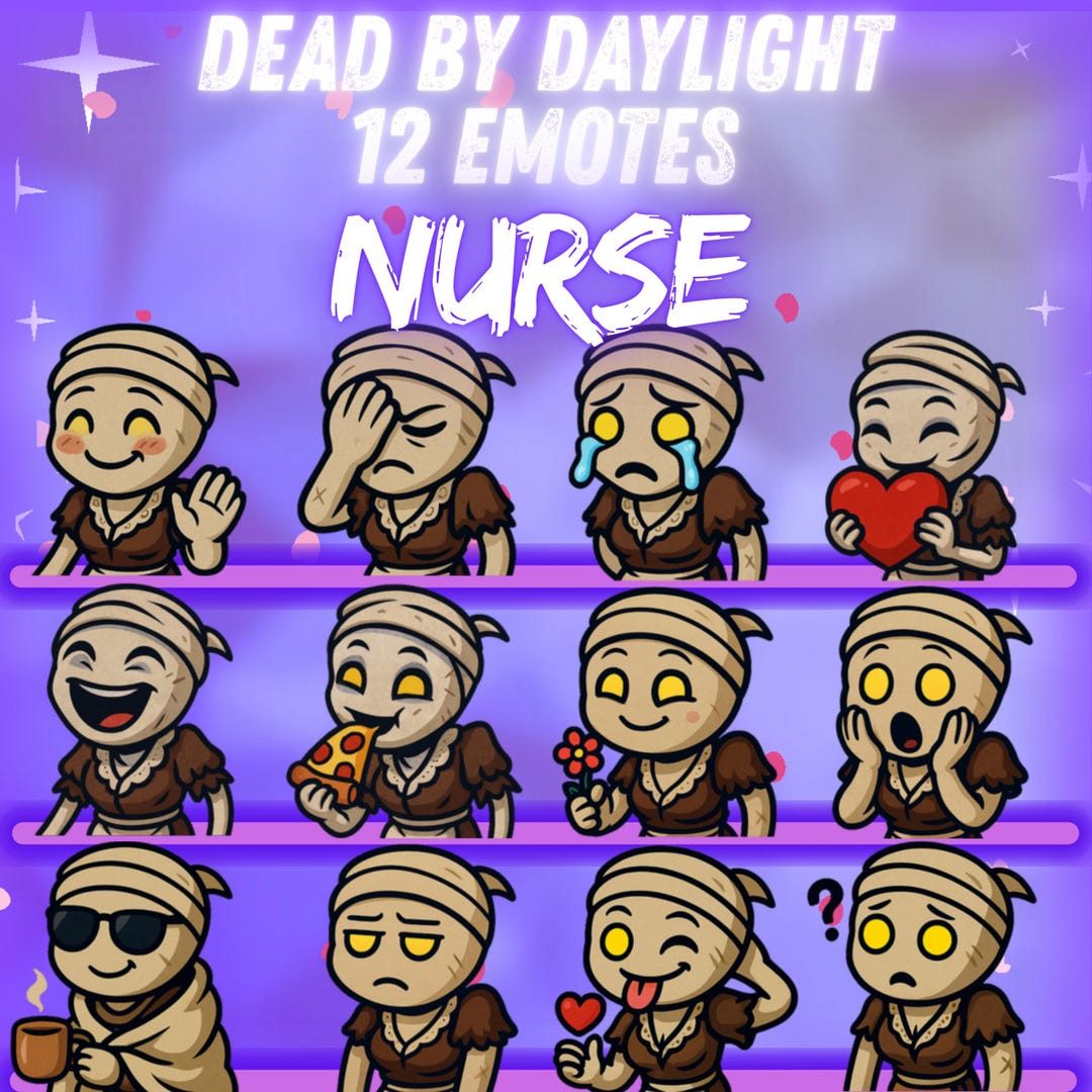 Nurse Twitch Emote Pack – 12x Dead by Daylight Emotes | Horror Chibi ...