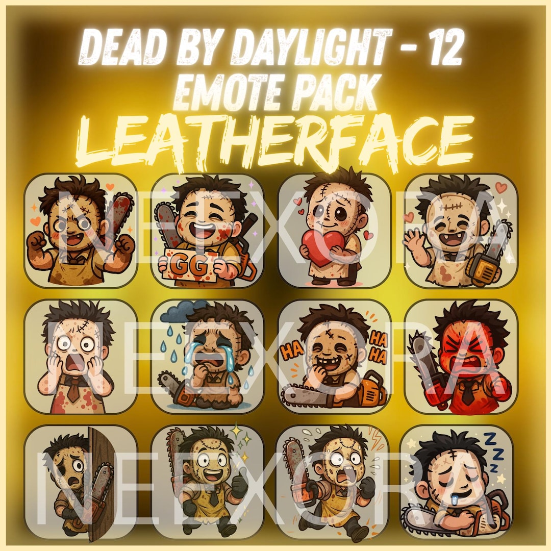 Pack de gestos de Twitch de Leatherface: 12 gestos de Dead by Daylight ...