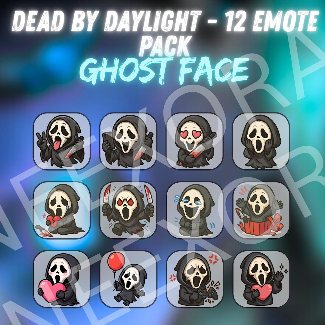 Dead by Daylight Ghost Face Emotes – Cute Chibi Killer Emote Pack for ...