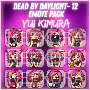 Yui Kimura Twitch Emote Pack – 12x Dead by Daylight - Etsy