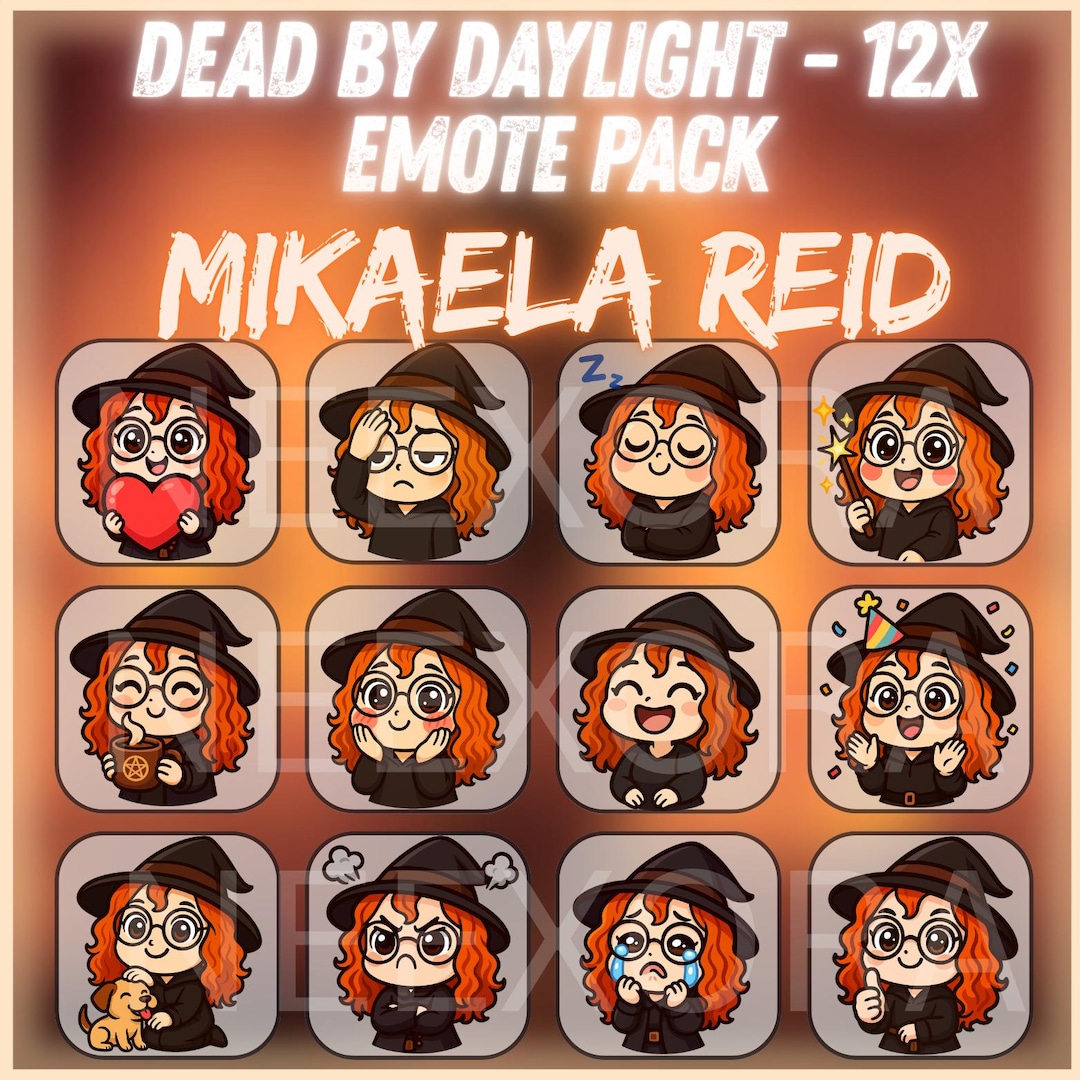 Mikaela Reid Twitch Emote Pack – 12x Dead by Daylight Emotes | Horror ...
