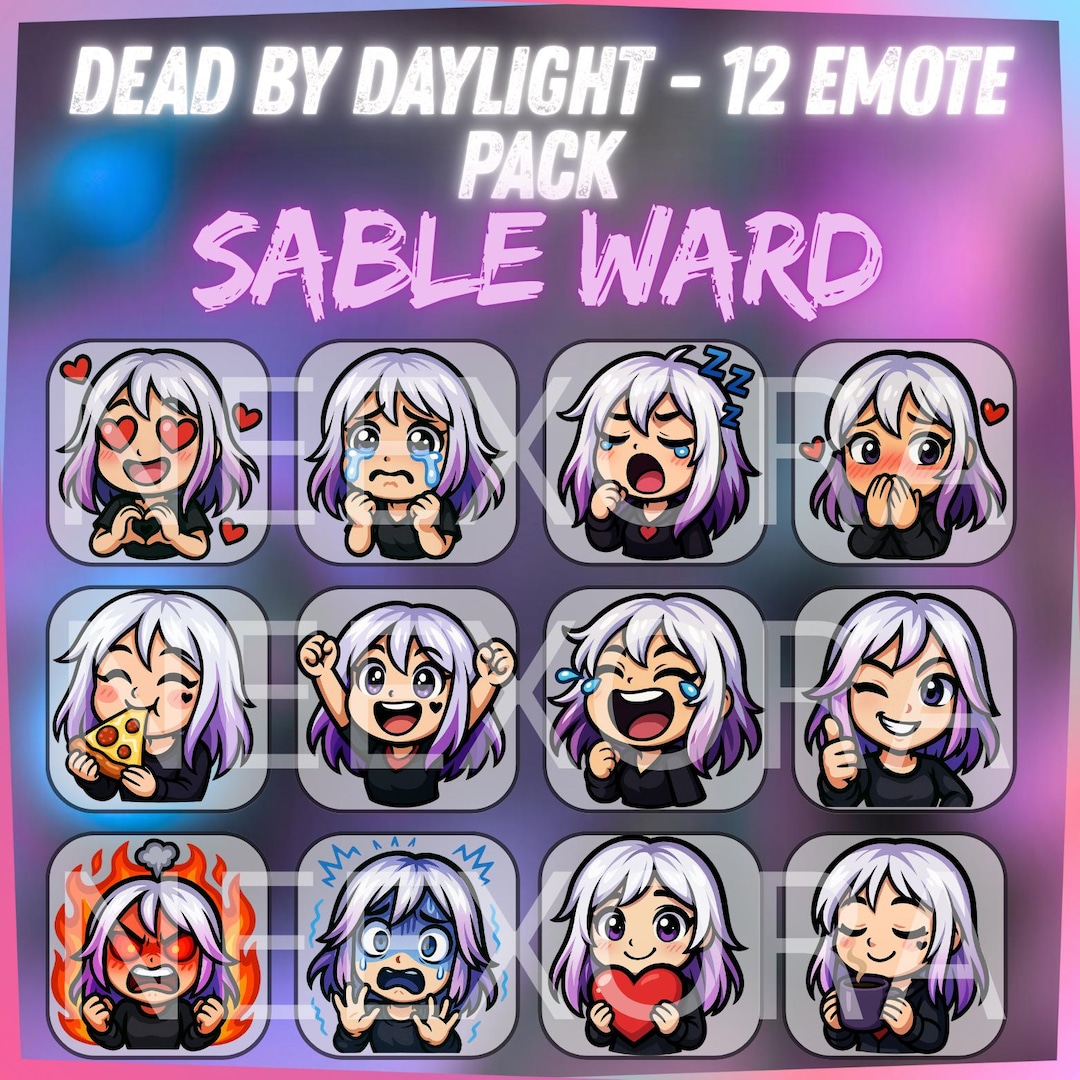 Sable Ward Twitch Emote Pack – 12x Dead by Daylight Emotes | Horror ...