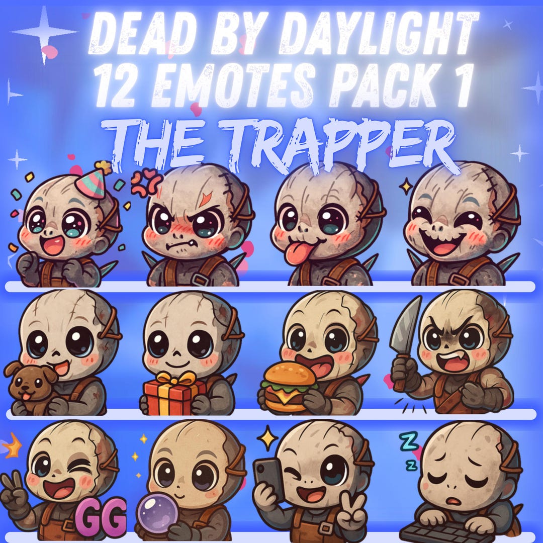 The Trapper Dead by Daylight Twitch, Discord Emote Pack 1 – 12 Kawaii ...