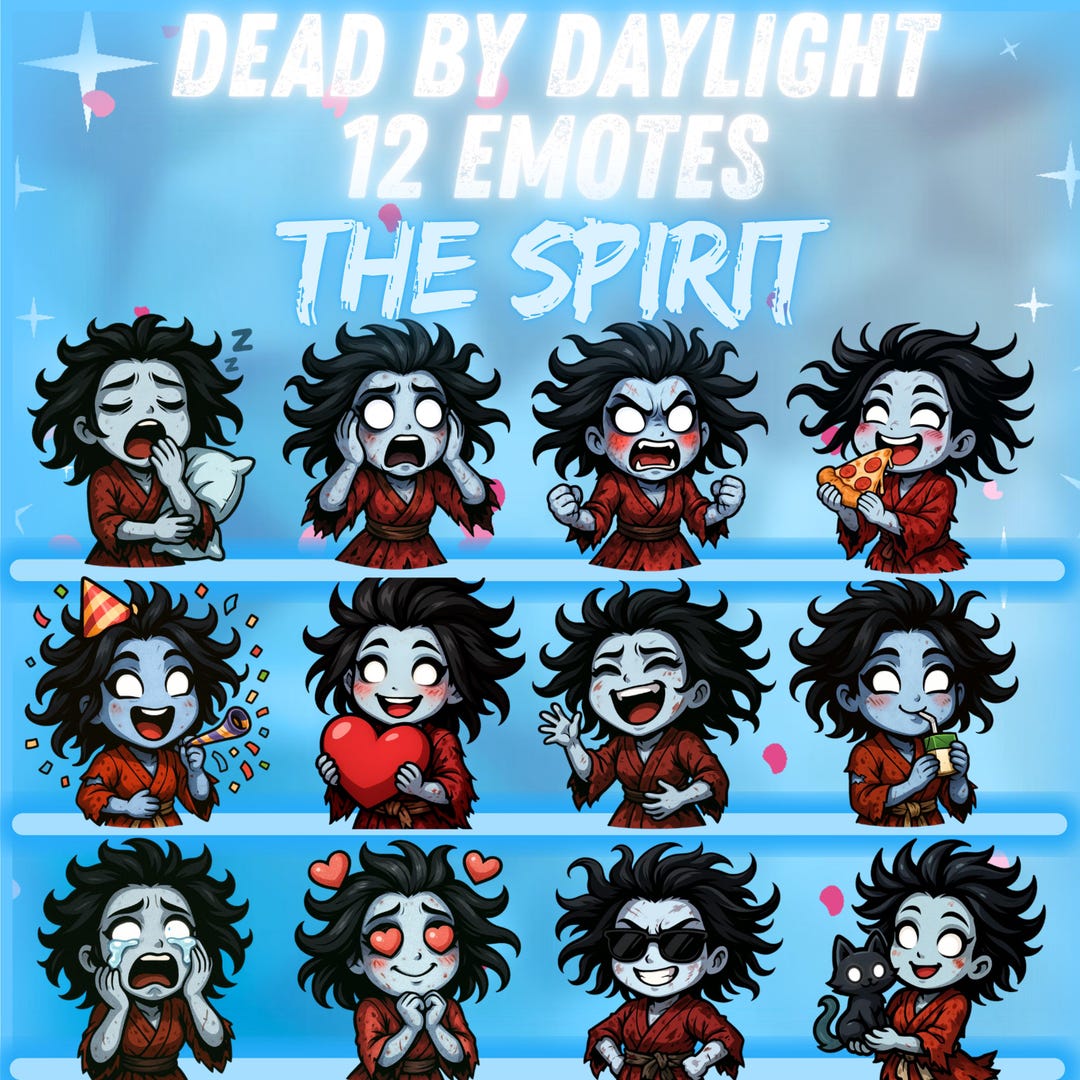 Spirit Twitch Emote Pack – 12x Dead by Daylight Emotes | Horror Chibi ...