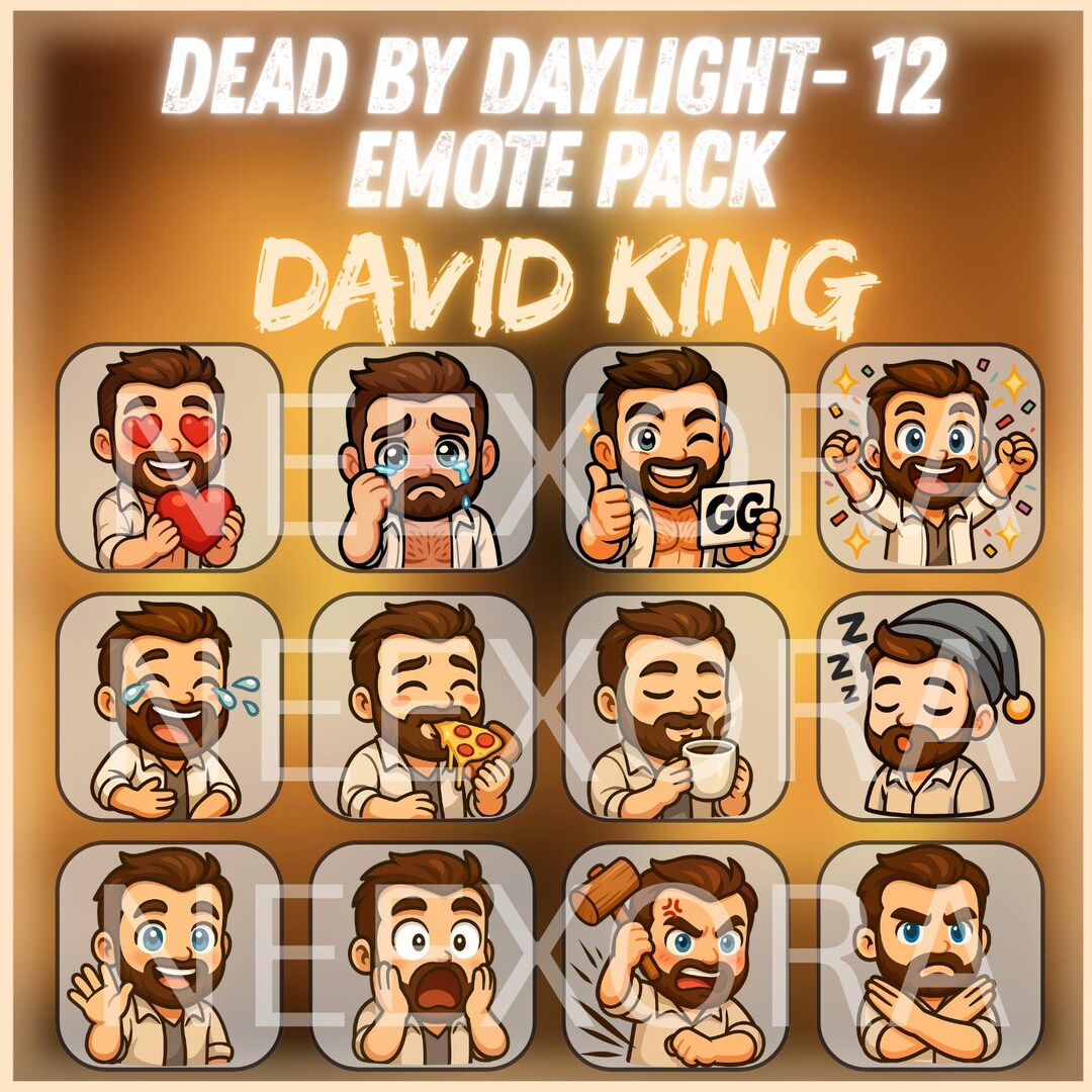 David King Emote Pack – 12x Dead by Daylight Emotes | Horror Chibi ...