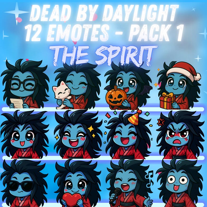 The Spirit Dead by Daylight Twitch, Discord Emote Pack 1 – 12 Kawaii ...