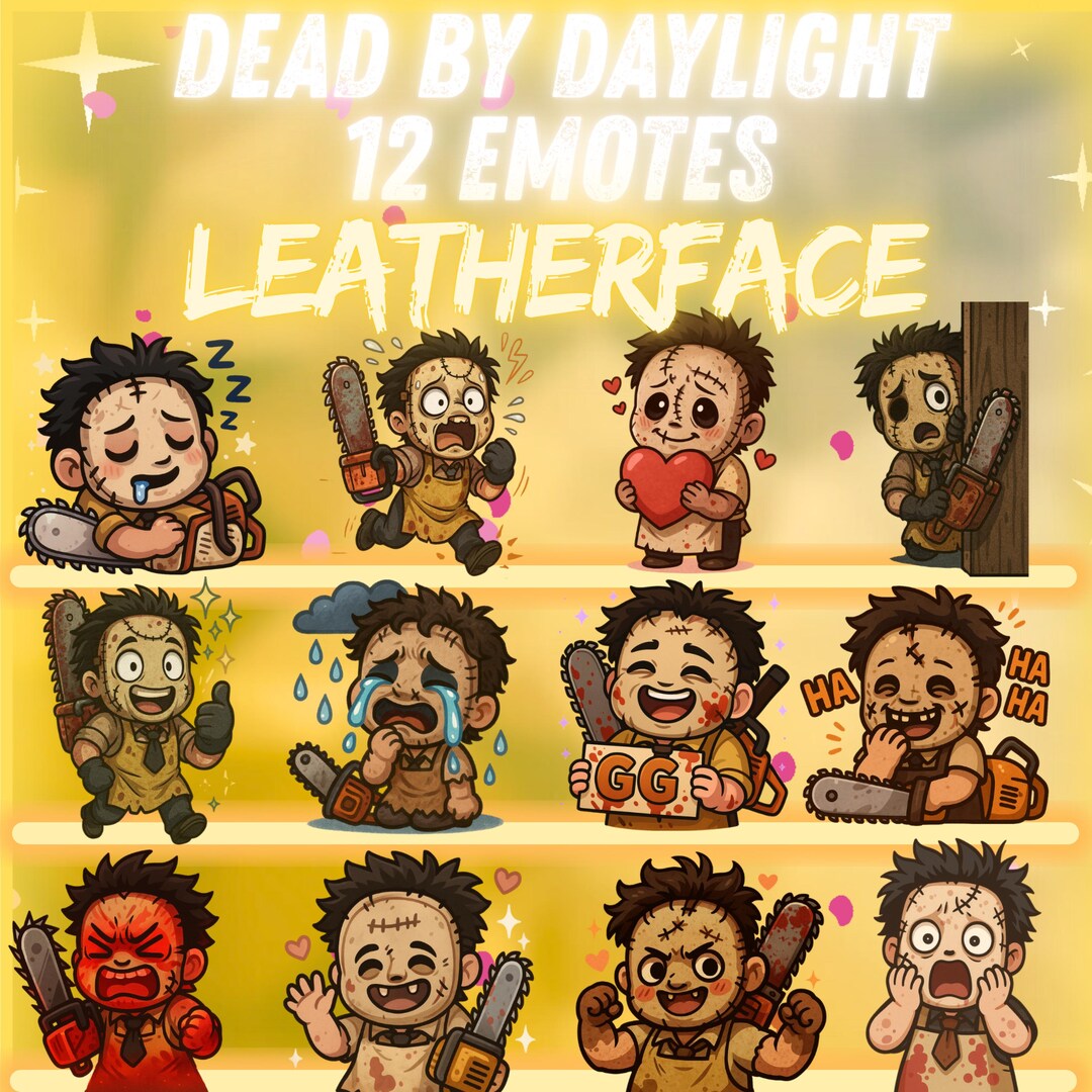 Leatherface Twitch Emote Pack – 12x Dead by Daylight Emotes | Horror ...