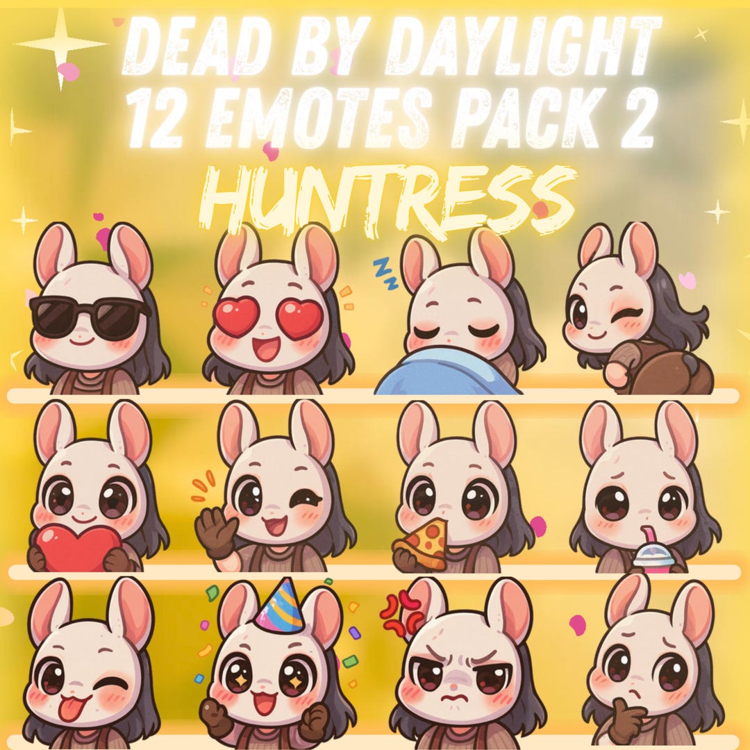 The Huntress Dead by Daylight Twitch, Discord Emote Pack 2 – 12 Kawaii ...