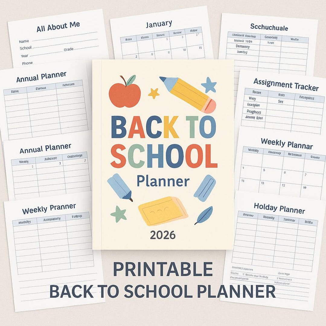 Student Planner 2025-2026 | Printable Academic Organizer (PDF) - Etsy