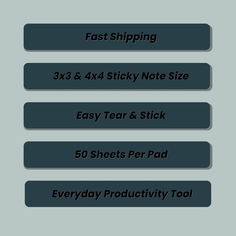 Top 3 To-do List Sticky Notes: Minimalist Priority Pad - Etsy