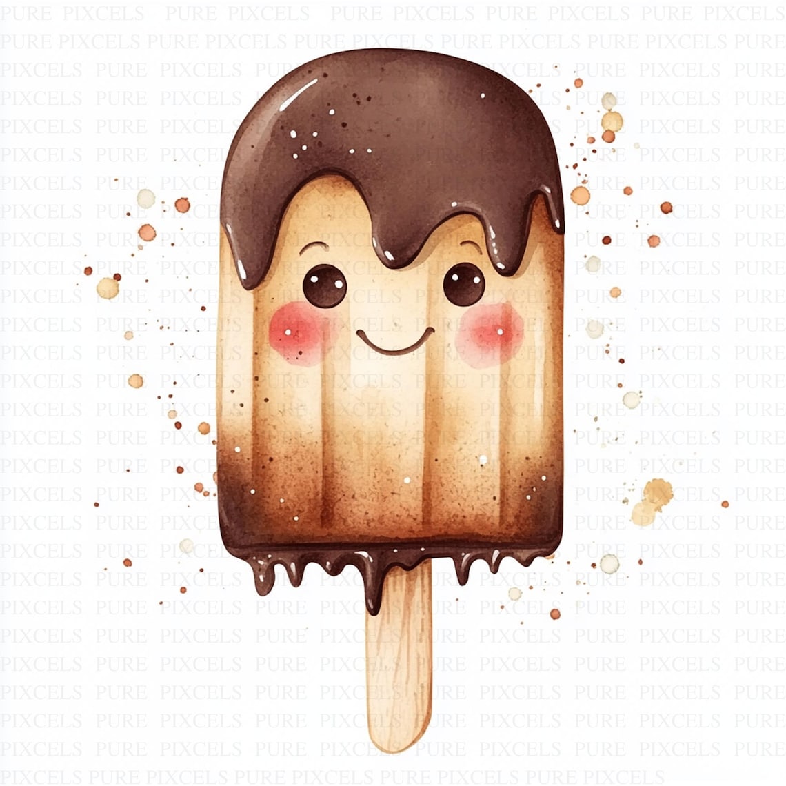 Watercolor Cute Ice Lollies Clipart | 5 Jpgs | Digital Download | Ice ...