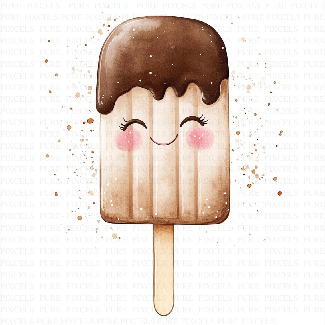 Watercolor Cute Ice Lollies Clipart | 5 Jpgs | Digital Download | Ice ...