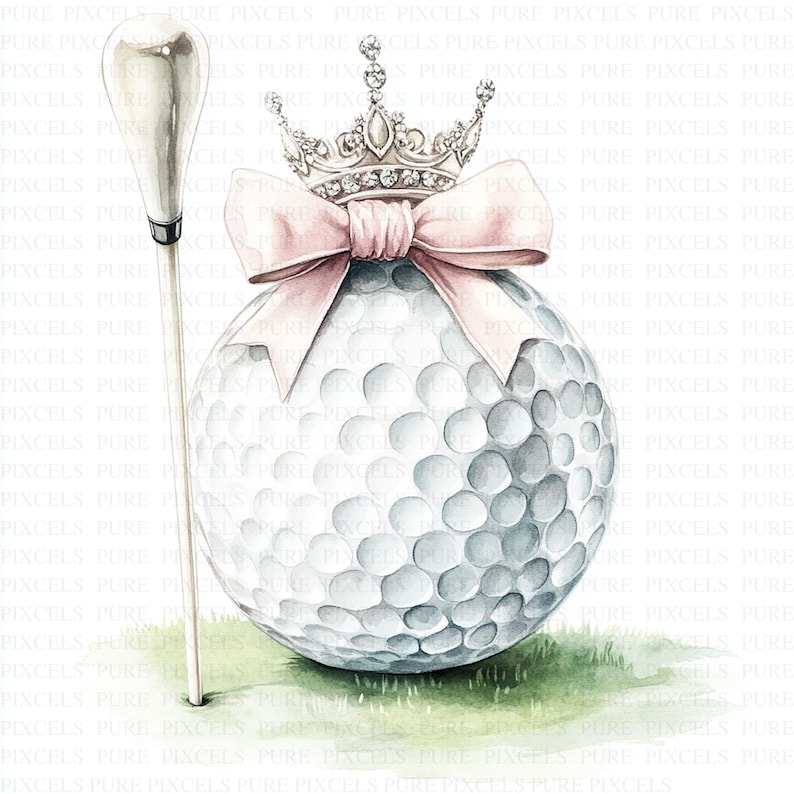 Watercolor Golf Queen Clipart | 5 High Quality Jpgs | Digital Download ...